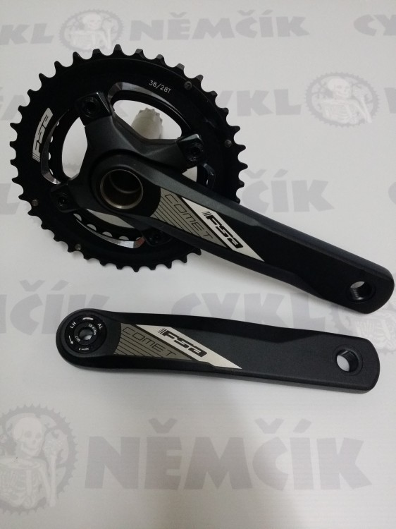 Kliky FSA Comet 2x10 38-28 170mm černé + misky - CykloNěmčík.cz