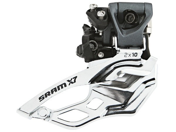 Přesmykač SRAM X-7 2x10 Compact horní objímka 31.8/34.9 horní tah, max ...